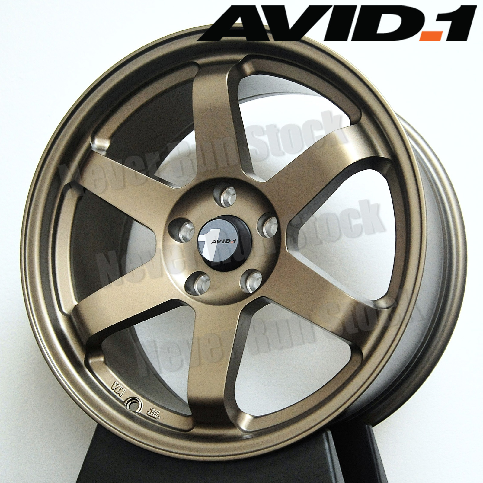 AVID.1 AV-06 18x9.5 5x100 +38 OFFSET MATTE BRONZE TE 6 SPOKES TUNER 4 ...