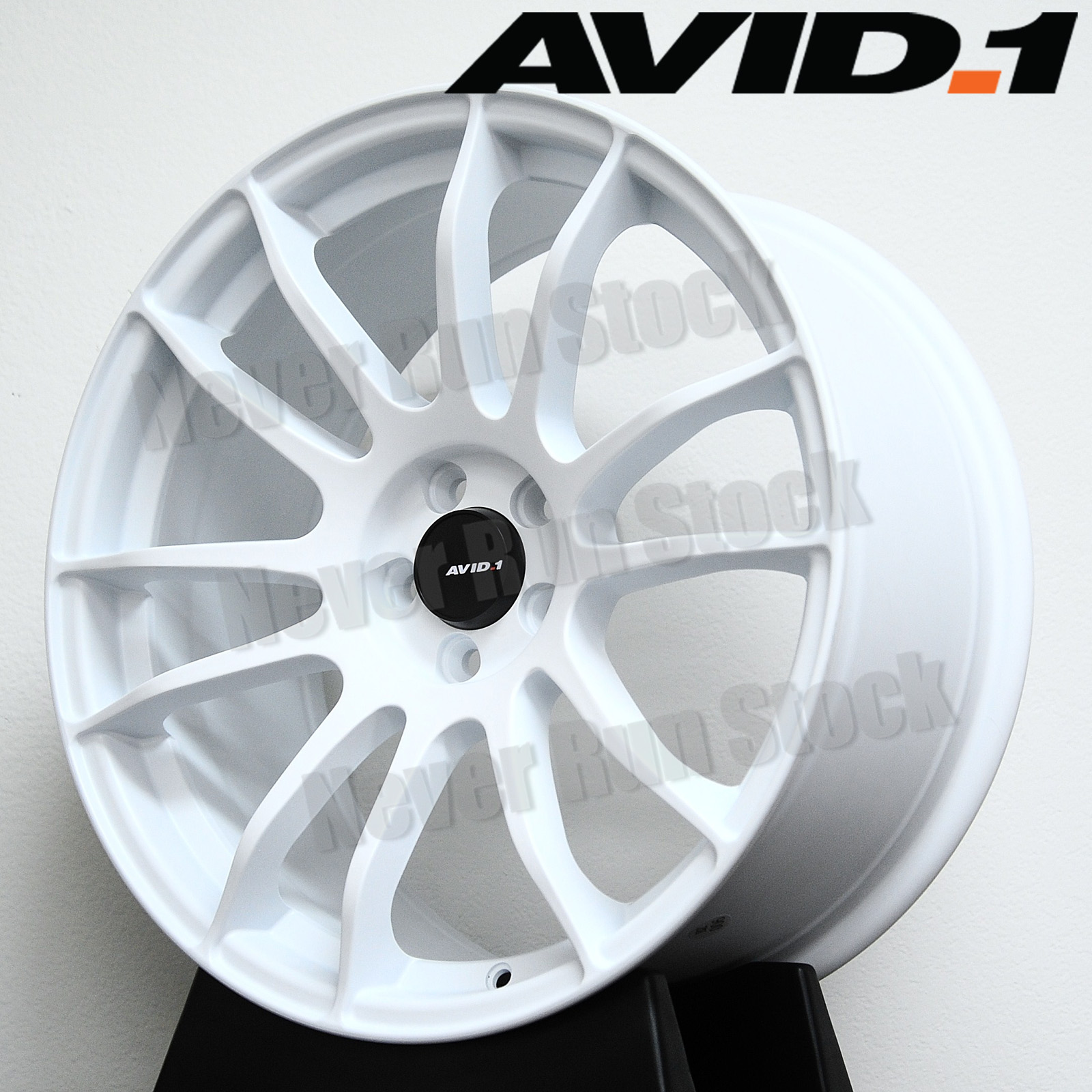 AVID.1 AV-20 18x9.5 5x114.3 +22 OFFSET MATTE WHITE 12 SPOKES TUNER 4 ...