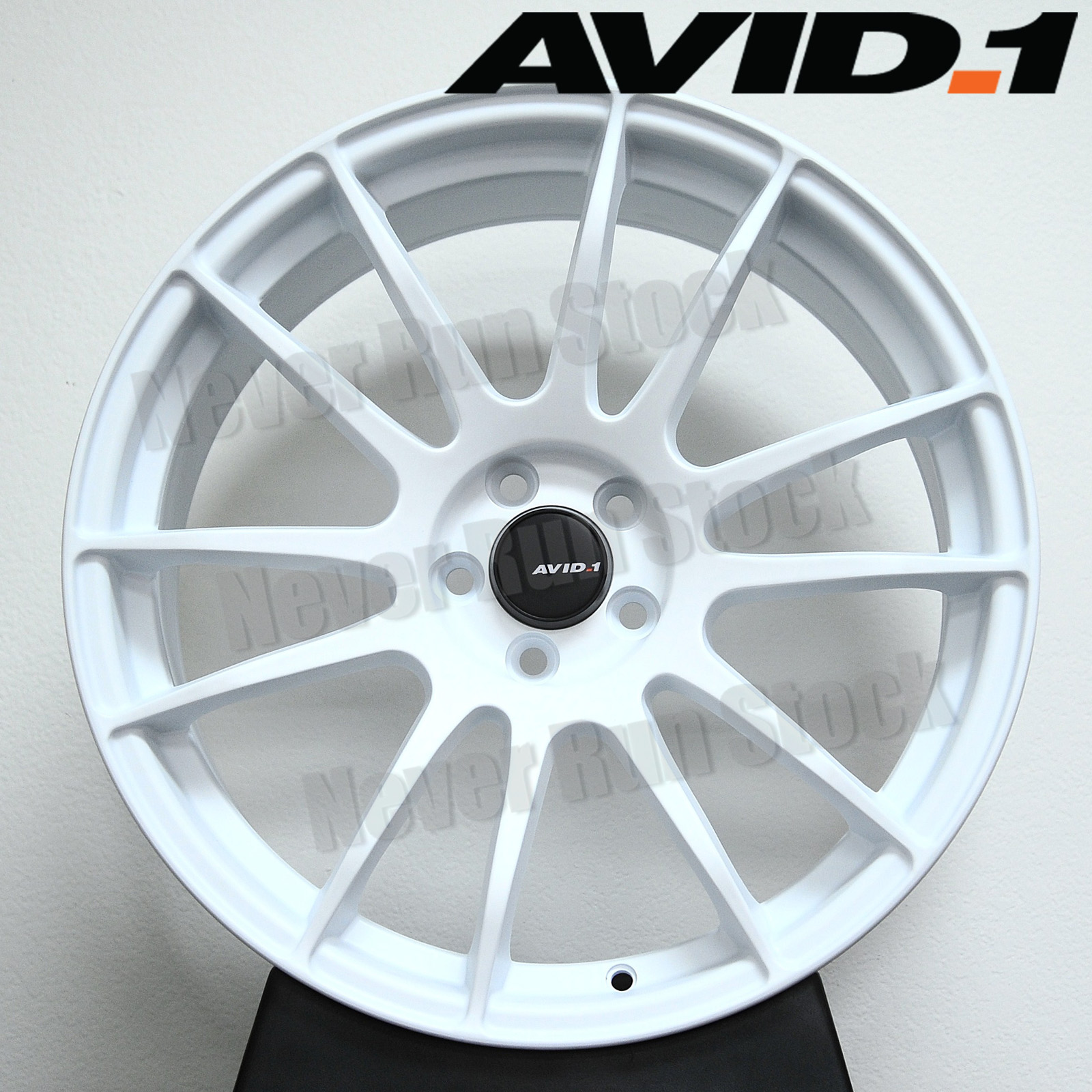 AVID.1 AV-20 18x9.5 5x114.3 +22 OFFSET MATTE WHITE 12 SPOKES TUNER 4 ...